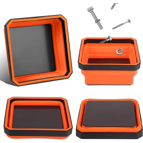 Collapsible Tray Set, 4 Pack Version Tool Trays for Screw Nuts Washers ...