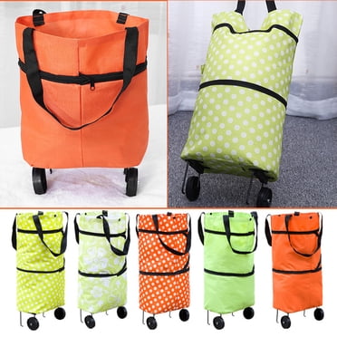 Jierger Shopping Bag with Wheels Protable Shopping Trolley Bag with ...