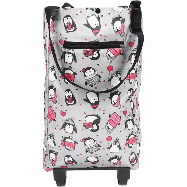 Collapsible Trolley Bag on Wheel, Reusable Grocery Bag with Wheels ...