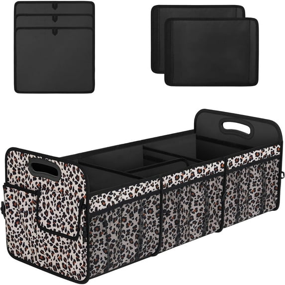 Collapsible Trunk Organizer - 90L Large Capacity with 15 Pockets ...
