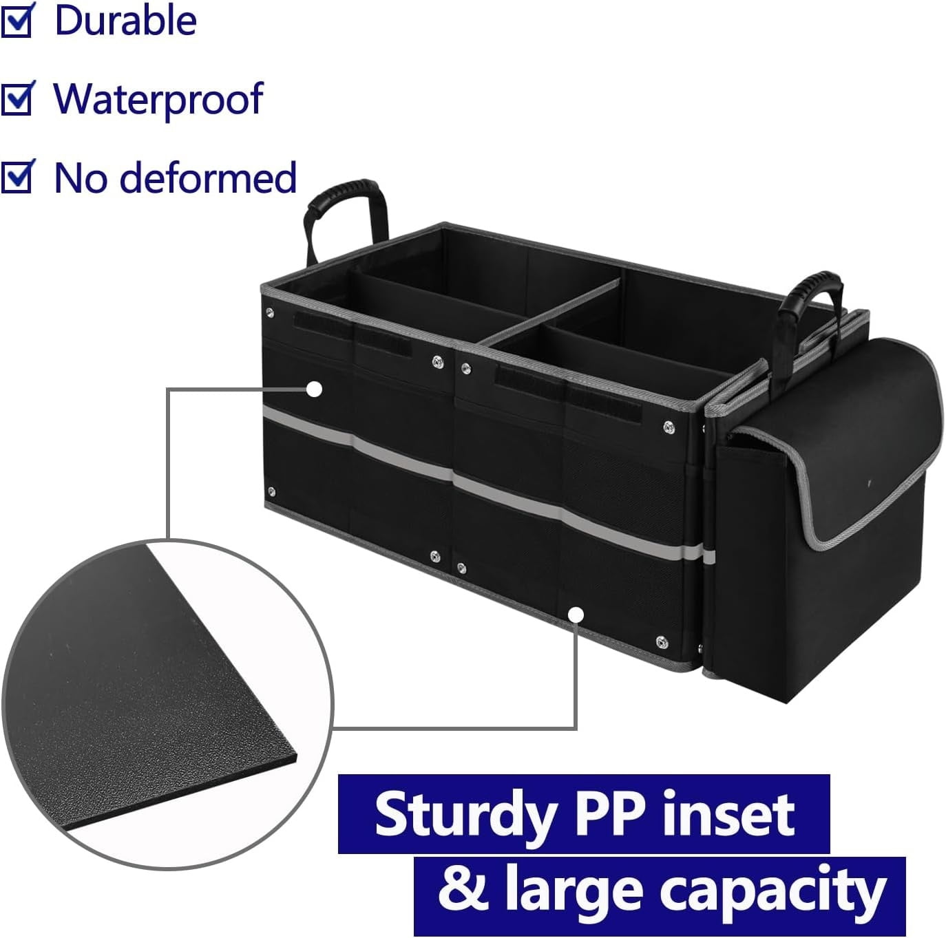 Collapsible Trunk Organizer for Car with Insulated Leak proof Cooler ...