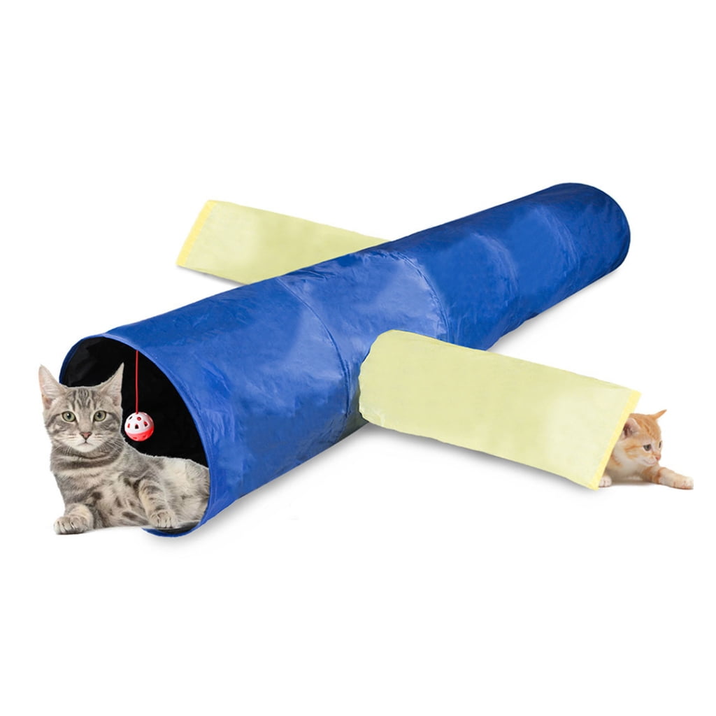 Collapsible Tunnel for Indoor Cats Playing Tunnels Durable Polyester ...