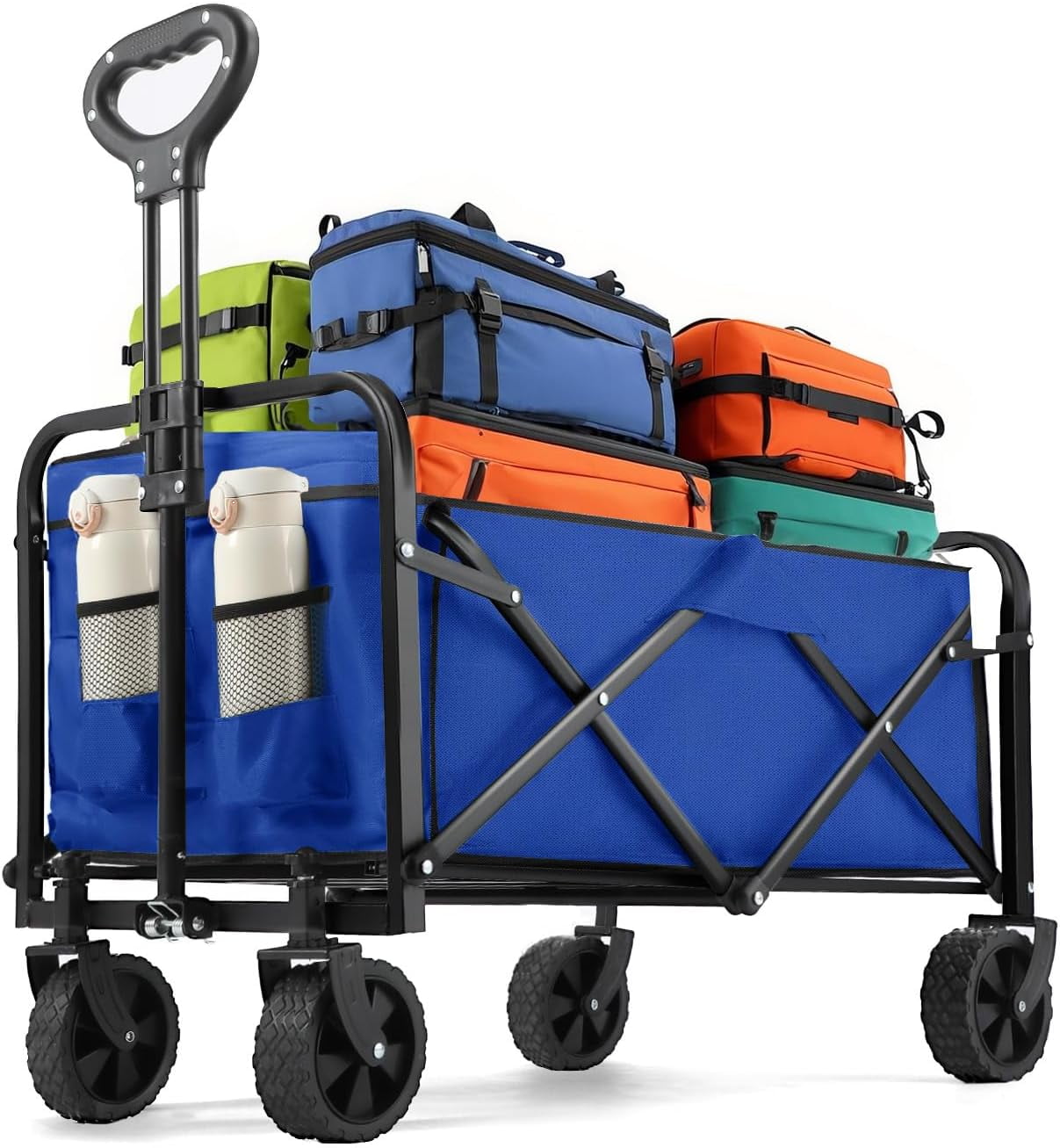 Collapsible Wagon 220 lbs, Heavy Duty Wagon Carts Foldable, Portable ...