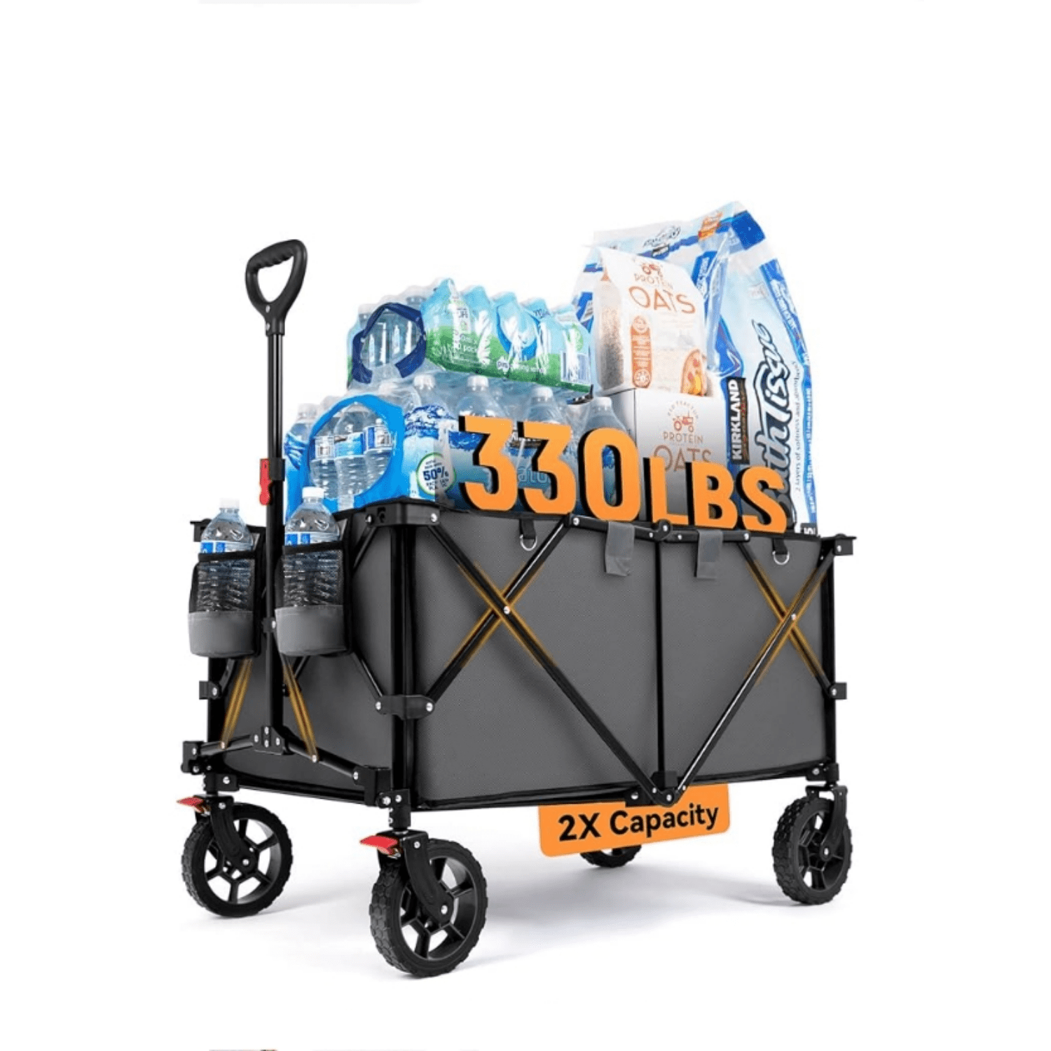 Collapsible Wagon 330LBS Capacity, 200L Extra Large Wagons Carts ...