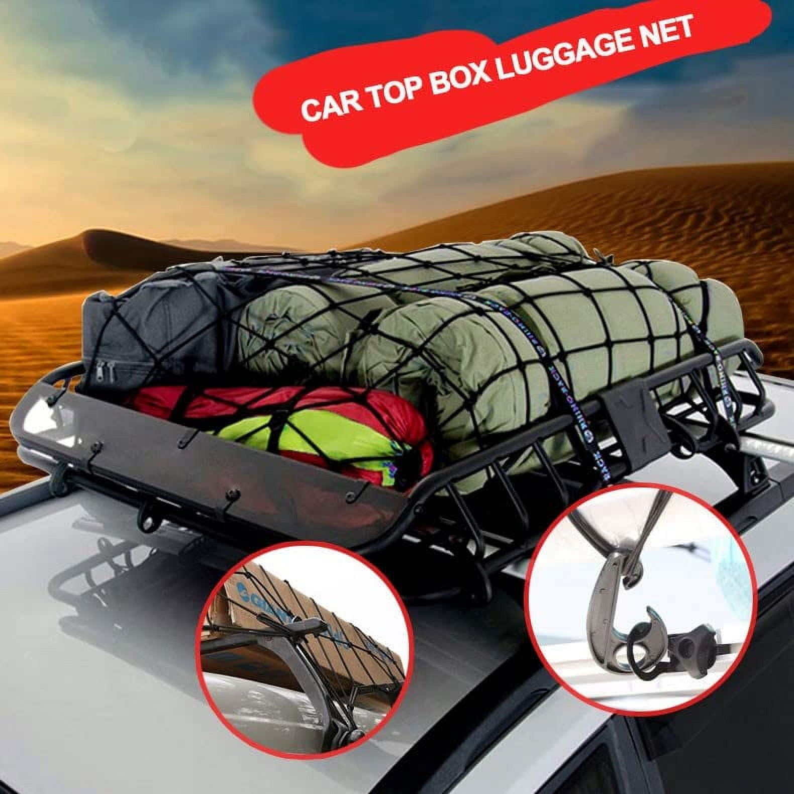 Collapsible Wagon Cargo Net 35in x 20in High Elastic for Utility Carts ...