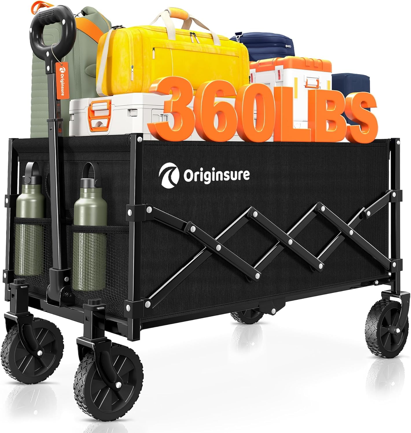 Collapsible Wagon Cart Foldable - Lightweight Portable Heavy Duty ...