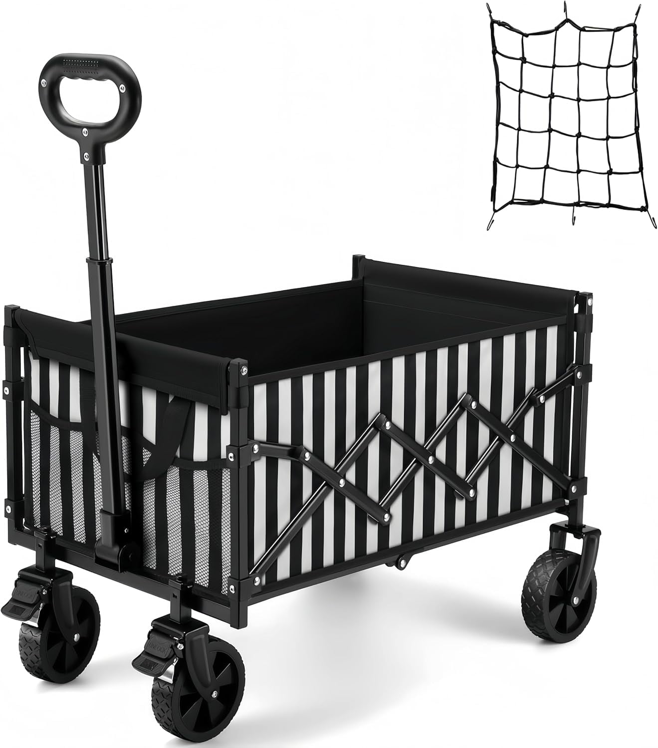 Collapsible Wagon Cart Foldable Wagon Portable Heavy Duty Folding ...