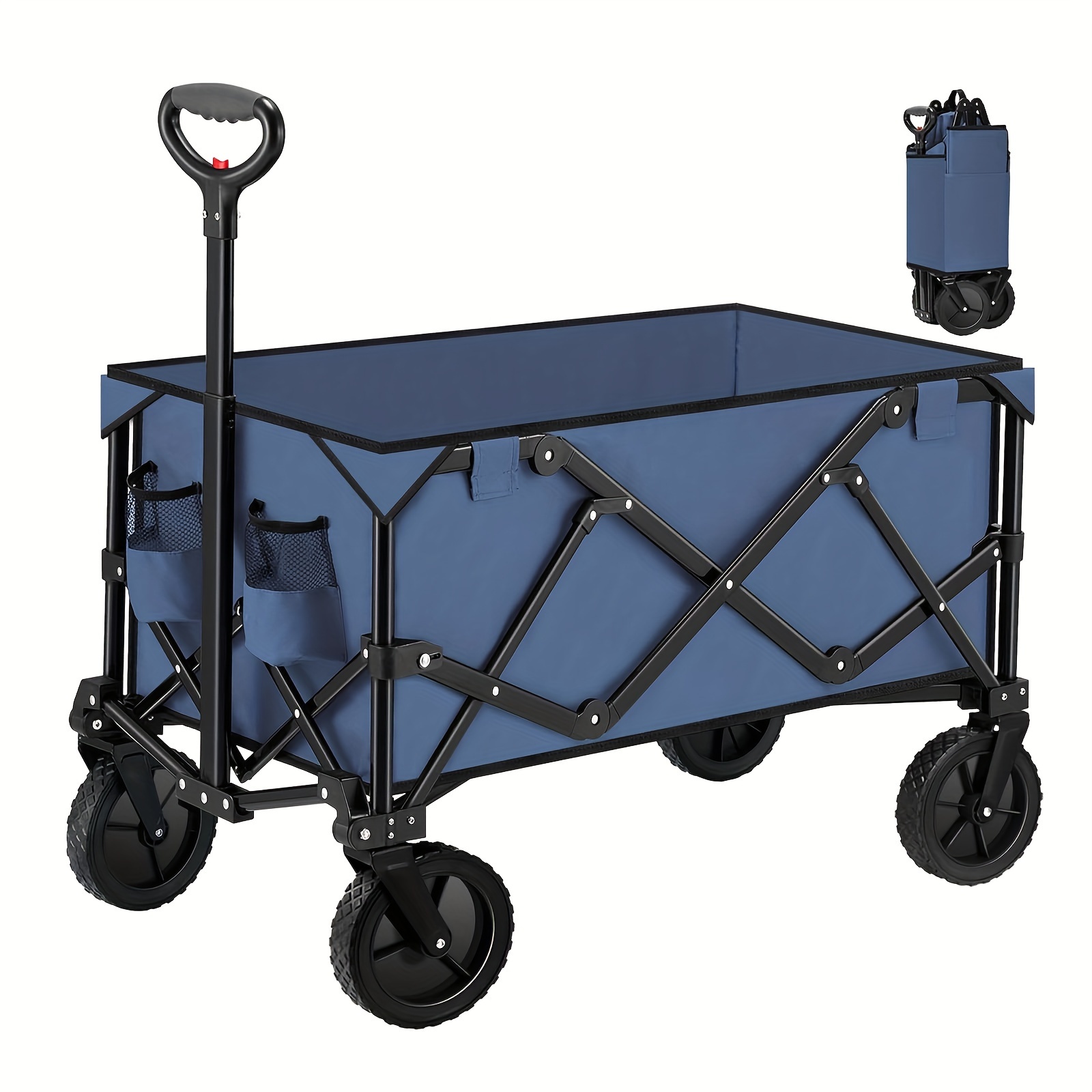 Collapsible Wagon Cart - Heavy Duty All-Terrain Wheels for Camping ...