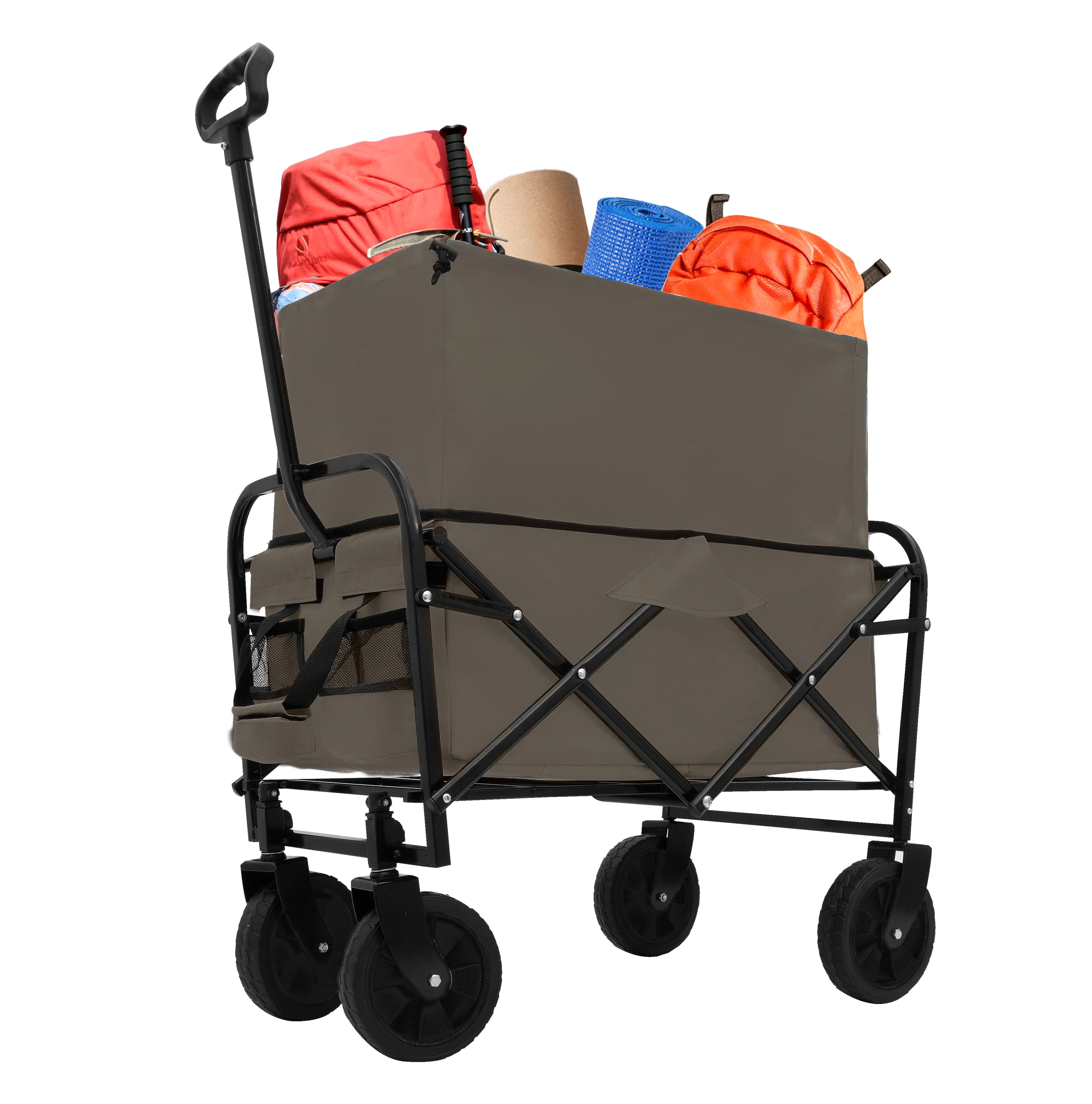 Collapsible Wagon Cart - Heavy Duty Utility Wagon, Beach Wagon, Folding ...