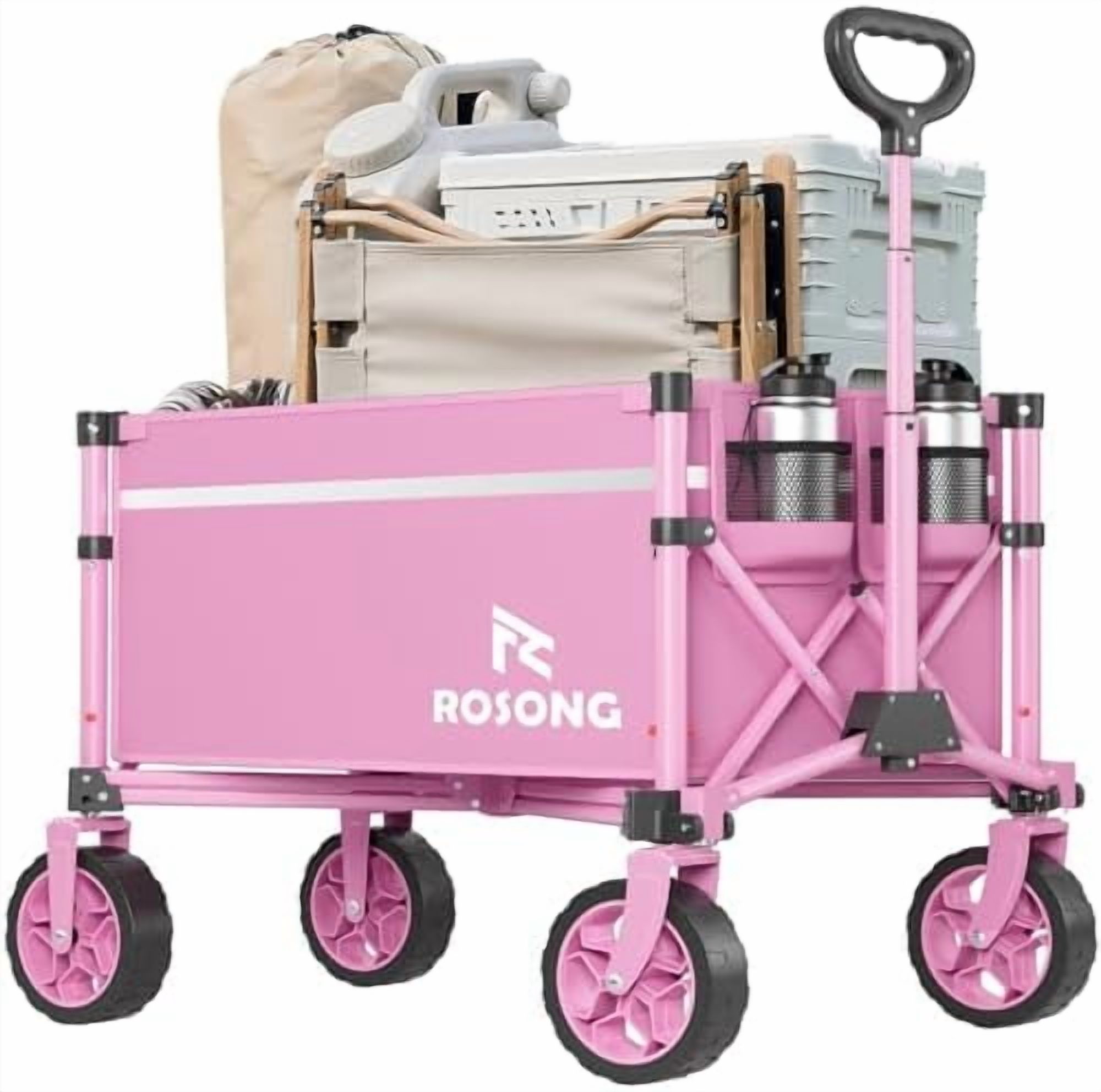Collapsible Wagon Cart with Wheels Foldable - Folding Utility Heavy ...