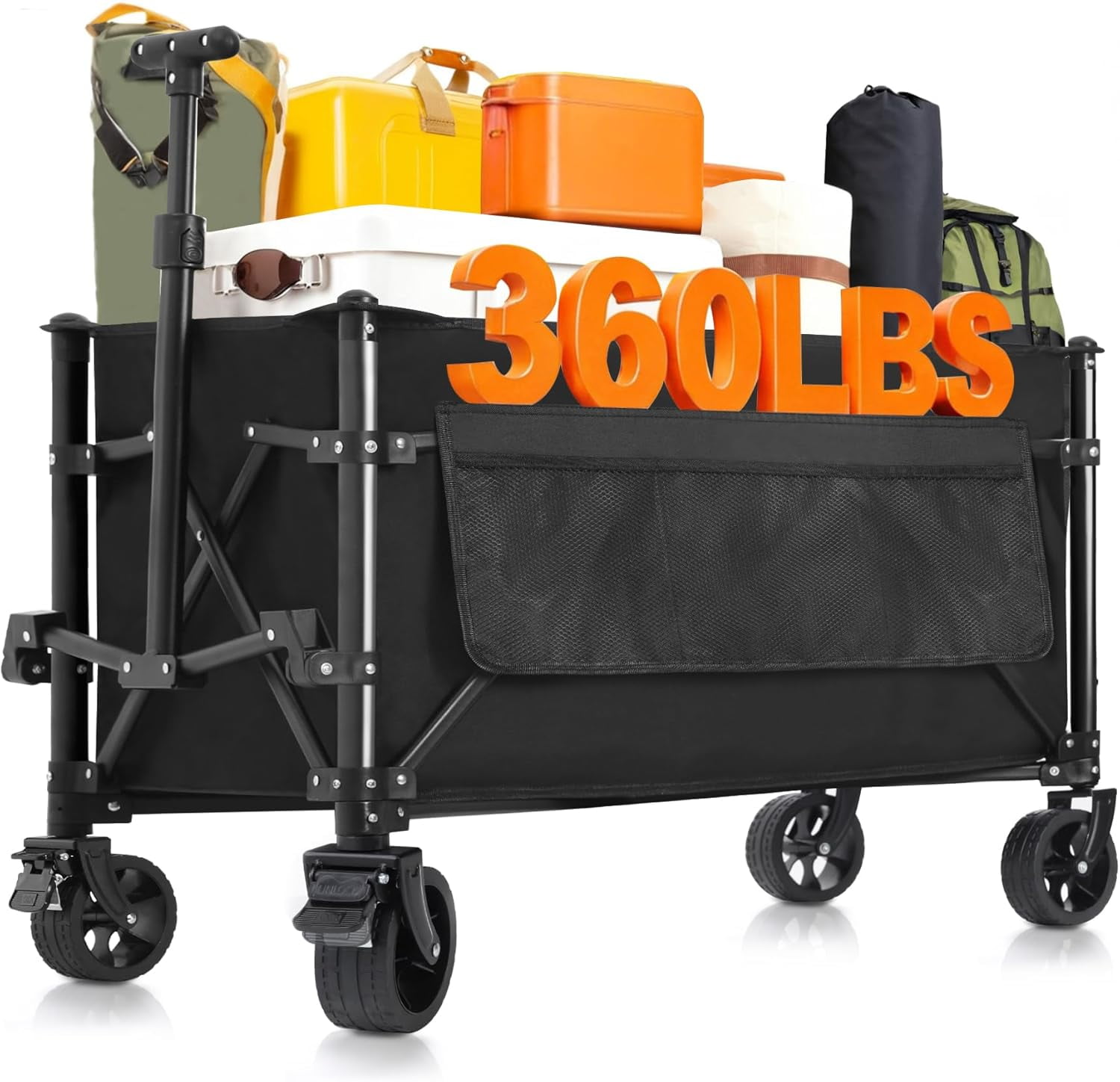 Collapsible Wagon Carts Foldable 150L & 360LBS Portable Folding Wagons ...