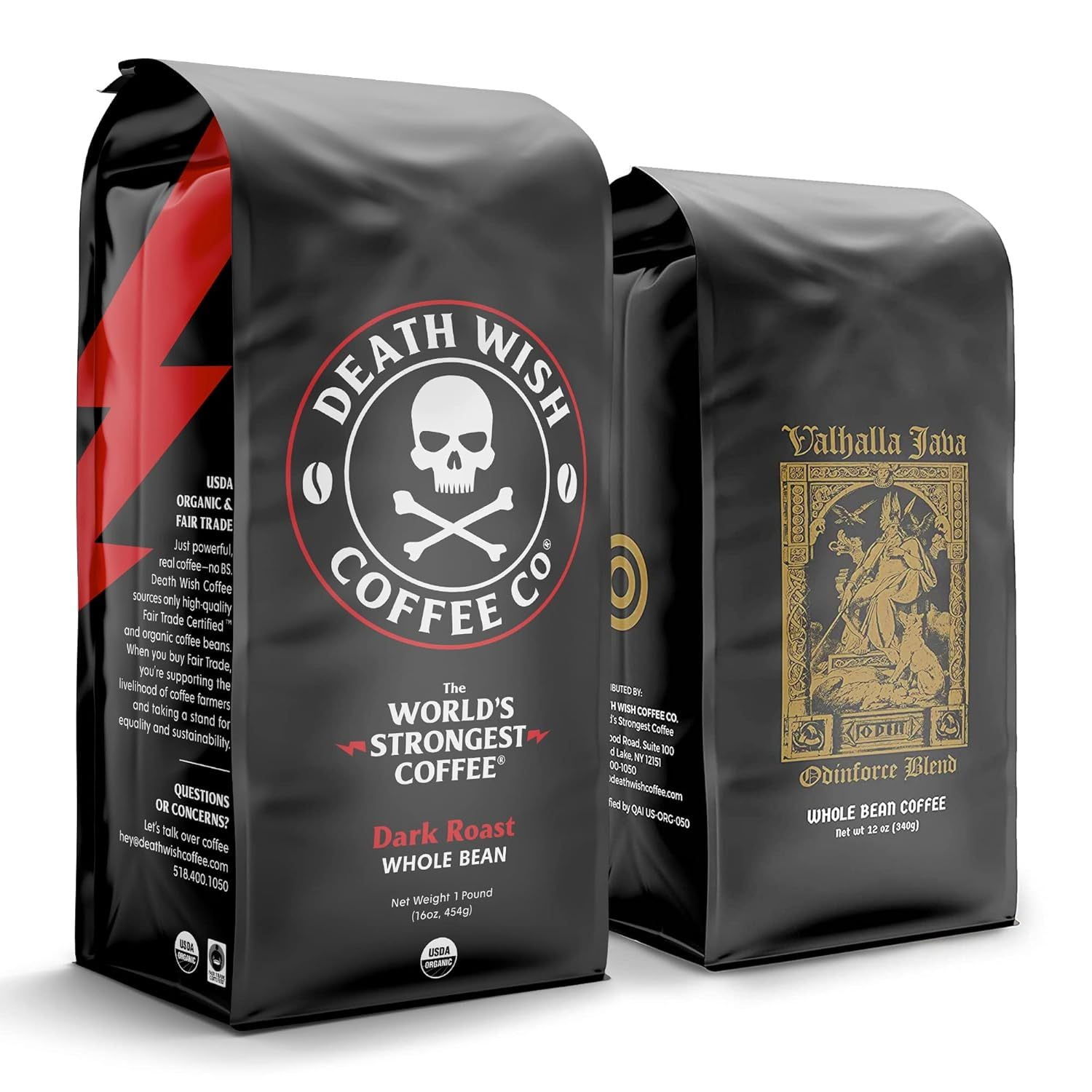 YBQF Co., [1 lb] and VALHALLA JAVA Odinforce Blend [12 oz] Whole Bean ...