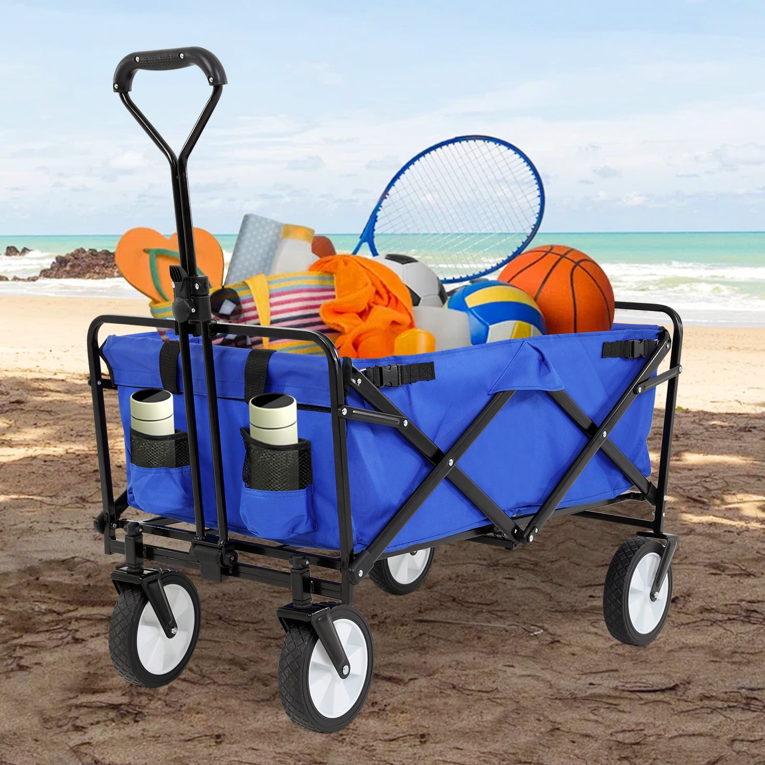 Collapsible Wagon Foldable Wagon Cart Beach Wagon Outdoor Utility Wagon ...