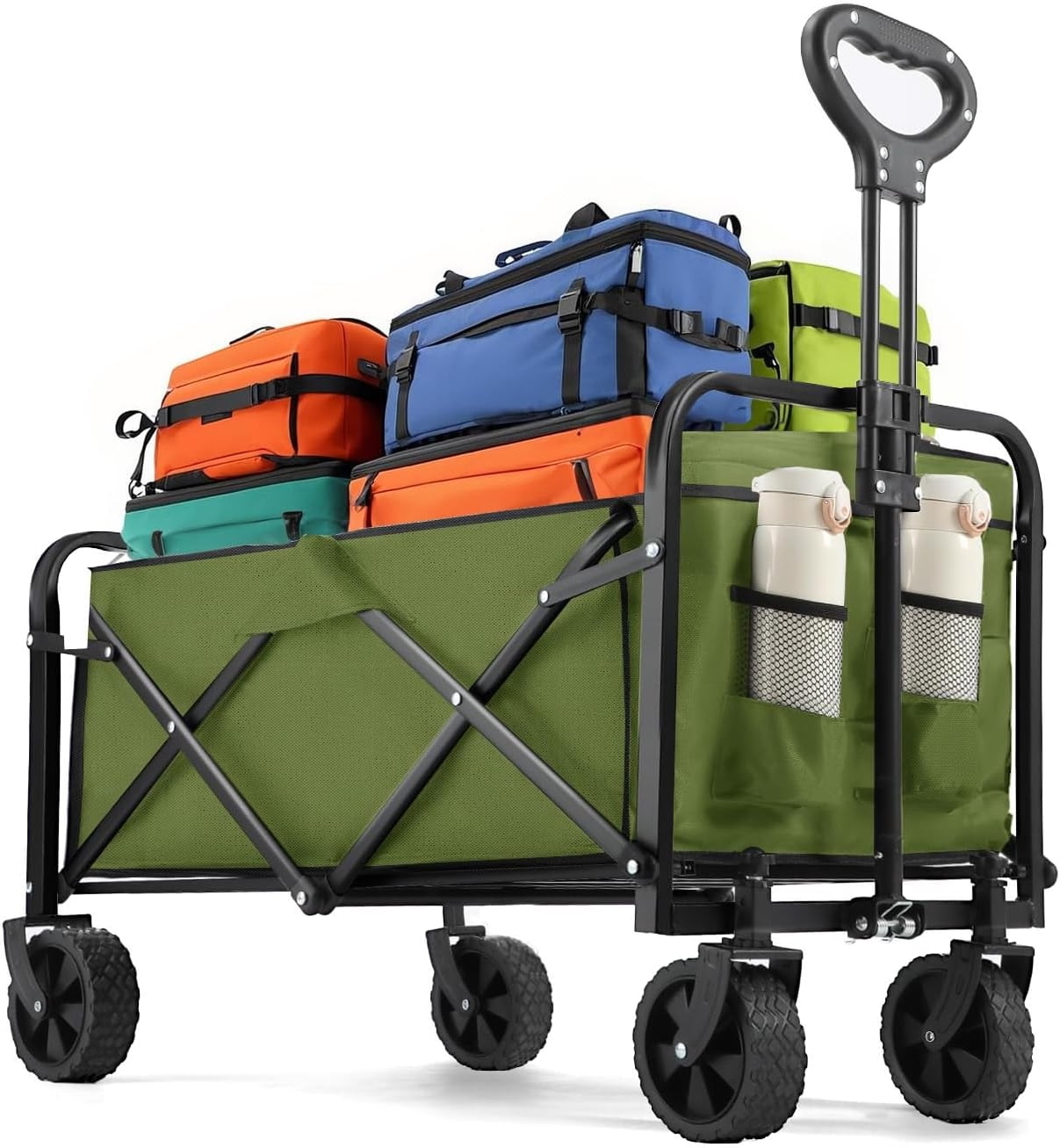 Collapsible Wagon, Heavy Duty Wagon Carts Foldable, Portable Wagons for ...