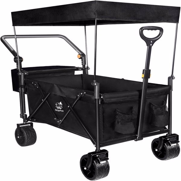Collapsible Wagon Heavy Duty Wagons Carts Foldable with Removable ...