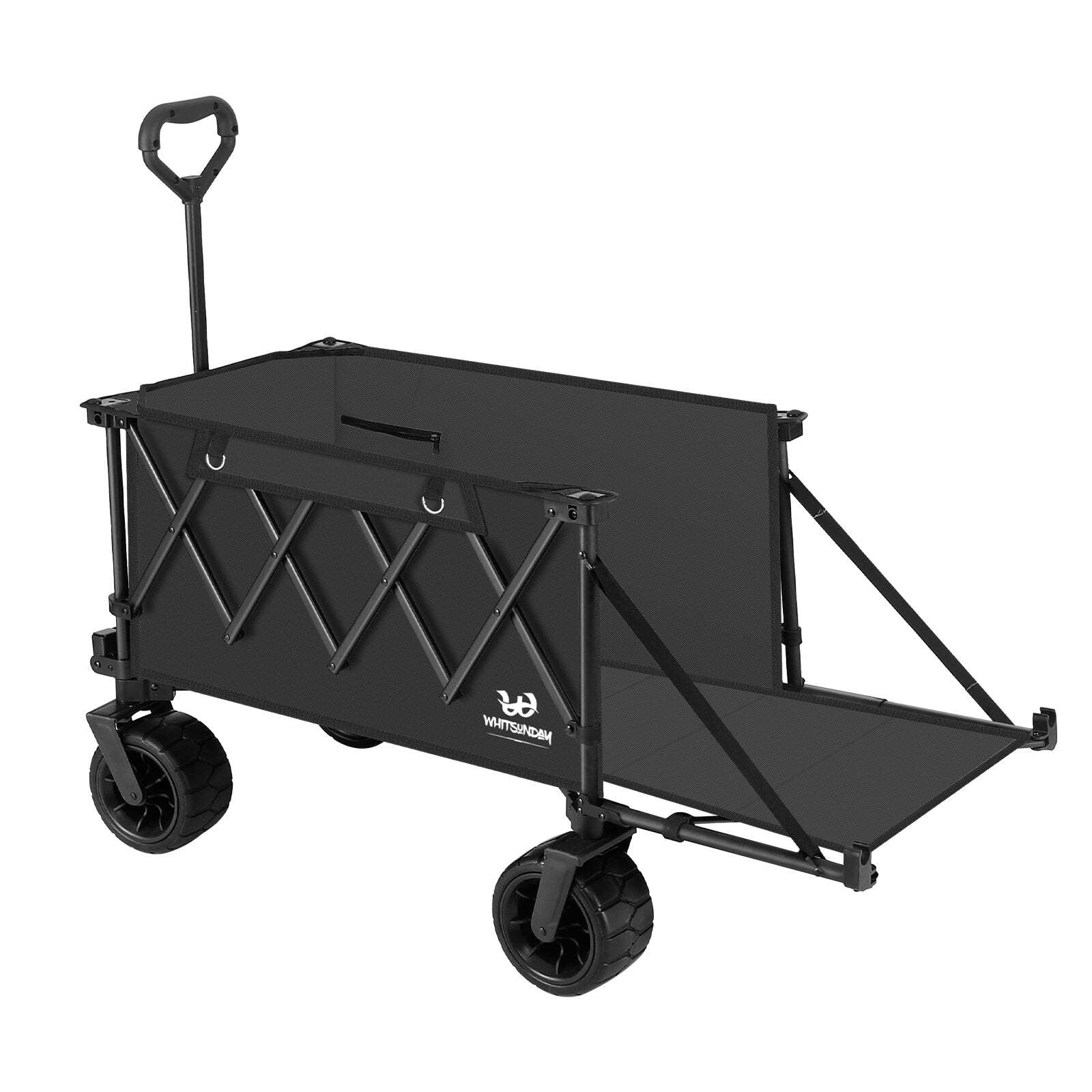 Collapsible Wagon Heavy Duty Wagons with Tailgate Table All-Terrain ...