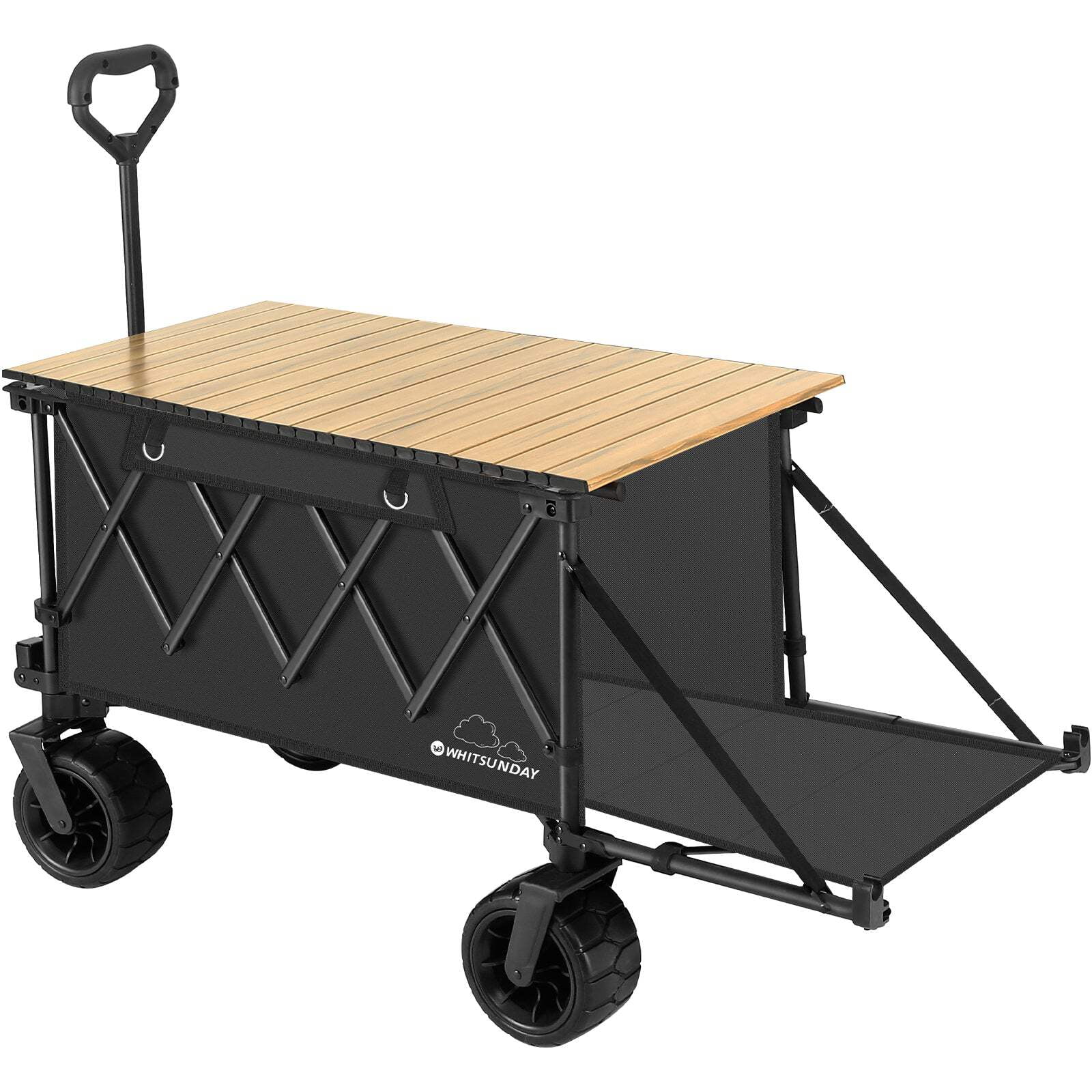 Collapsible Wagon Heavy Duty Wagons with Tailgate Table All-Terrain ...