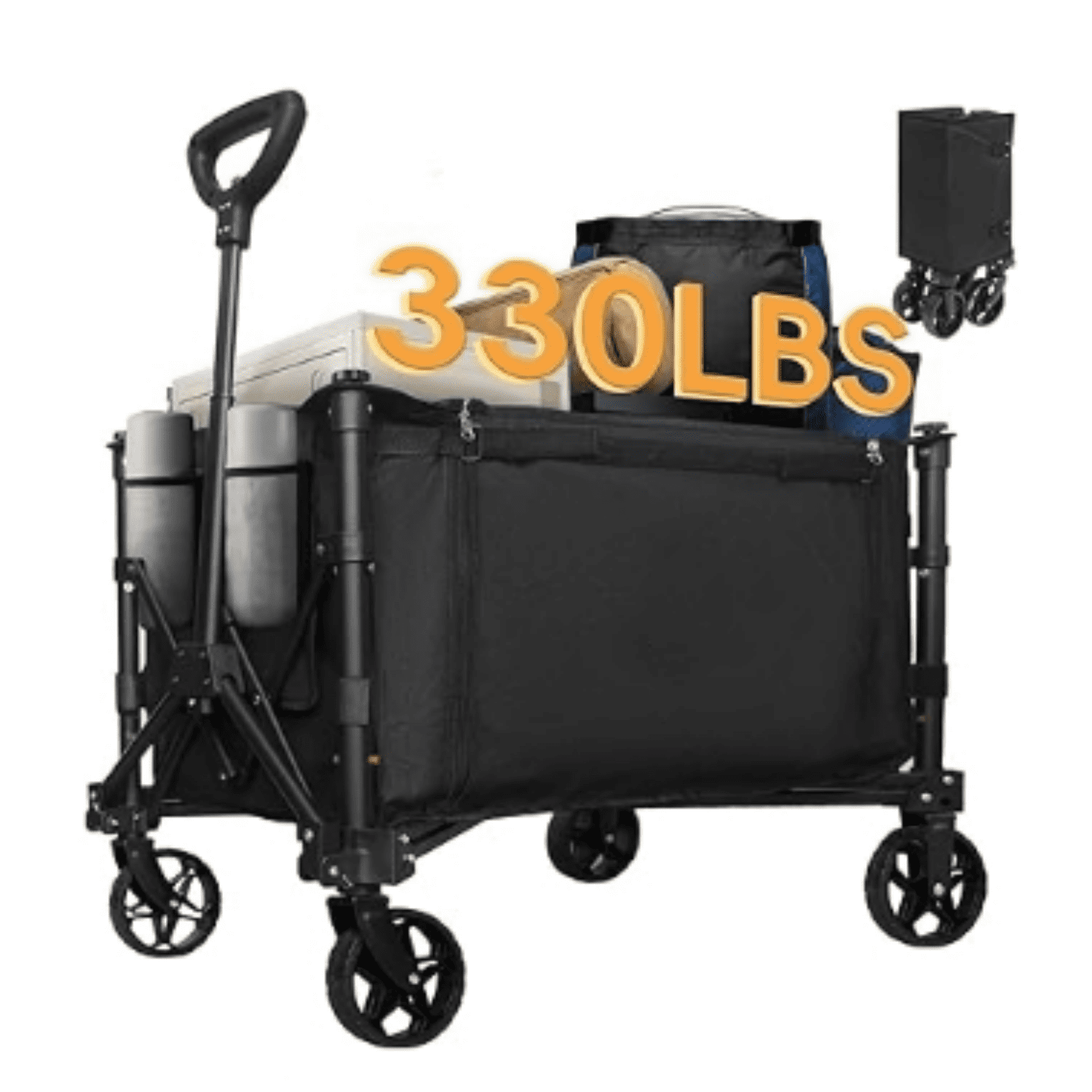 Collapsible Wagon, Portable Folding Wagons Carts with Wheels Foldable ...