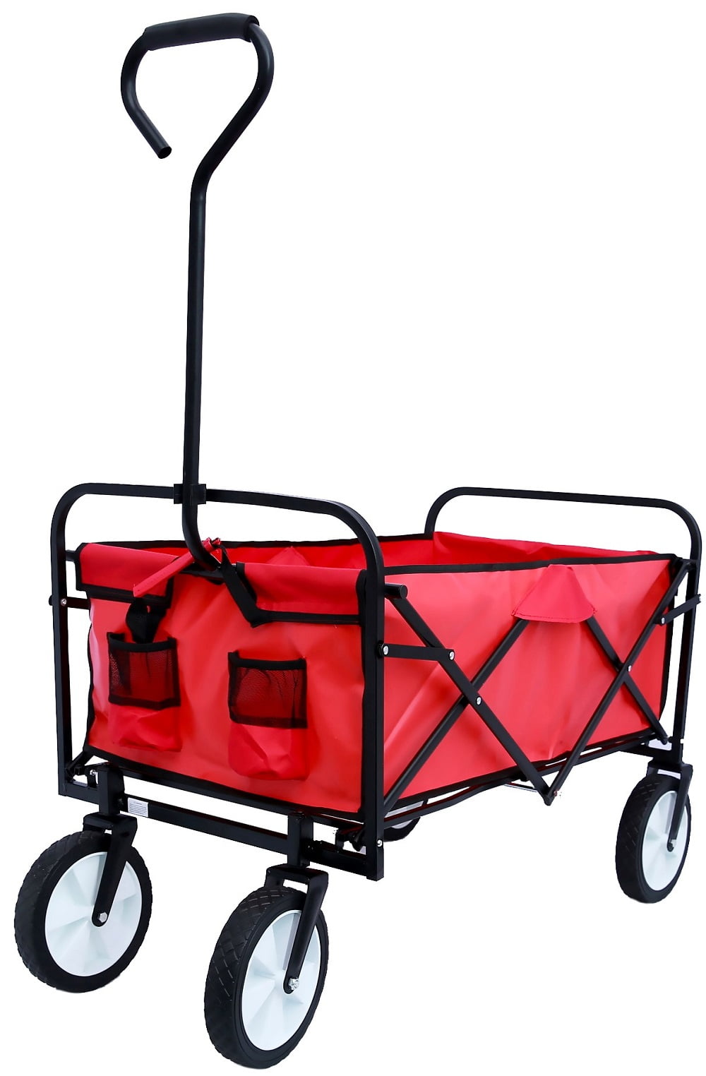 Collapsible Wagon with Wheels, SEGMART Garden Cart Foldable Wagon ...