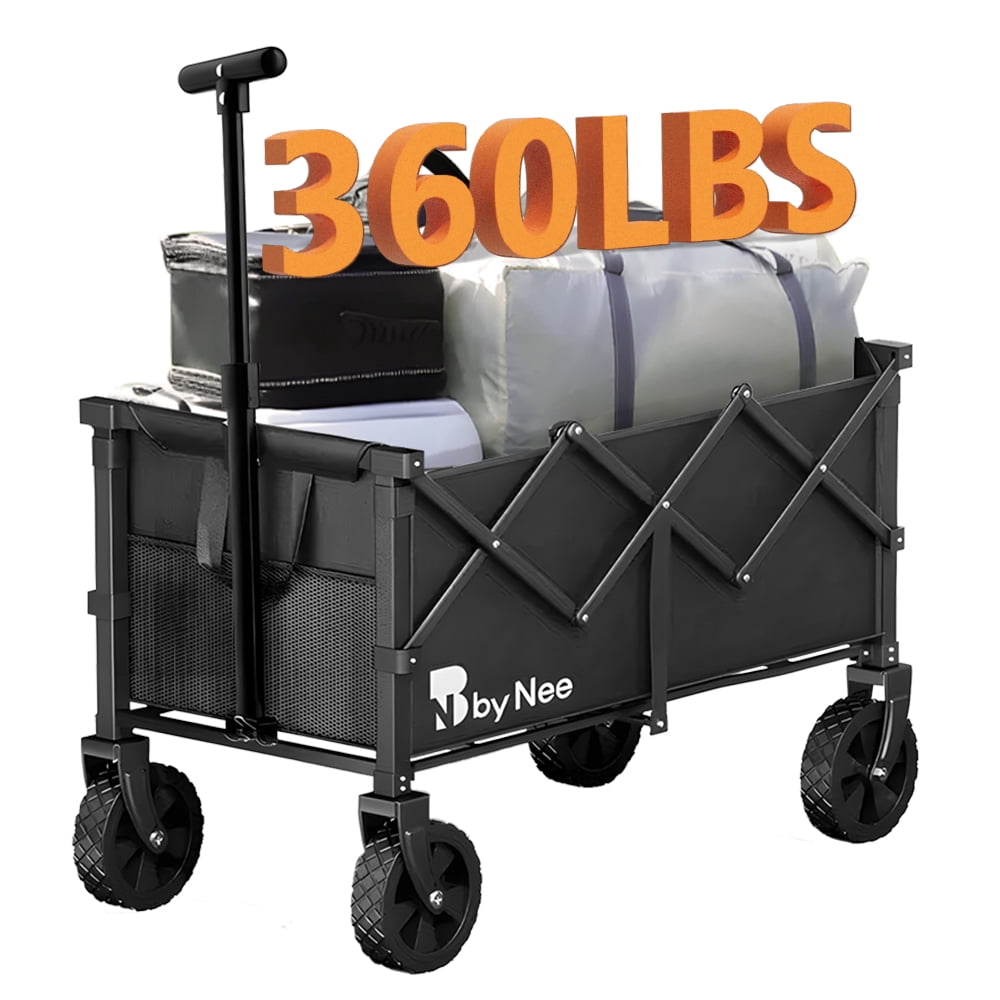Collapsible Wagon with Wheels, Wagons Carts Foldable Wagon Cart with ...