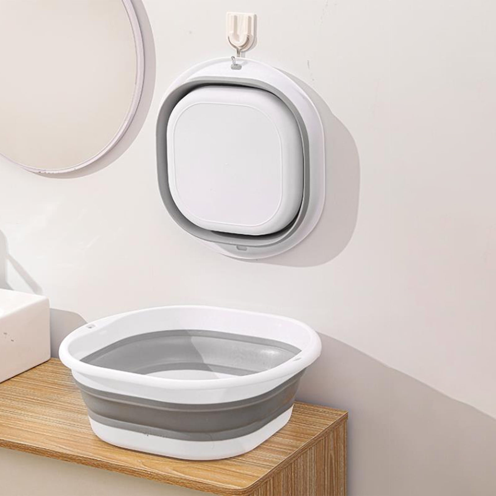 Collapsible Wash Basin 10 L Collapsible Dish Basin Plastic Laundry ...
