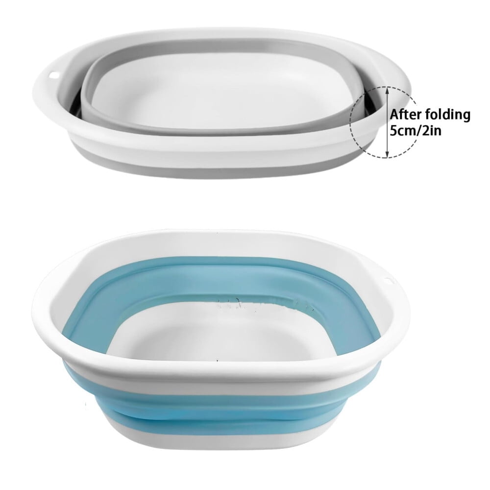 Collapsible Wash Basin, 2 Pack Dish Tub Sink Basin Folding Foot Wash ...