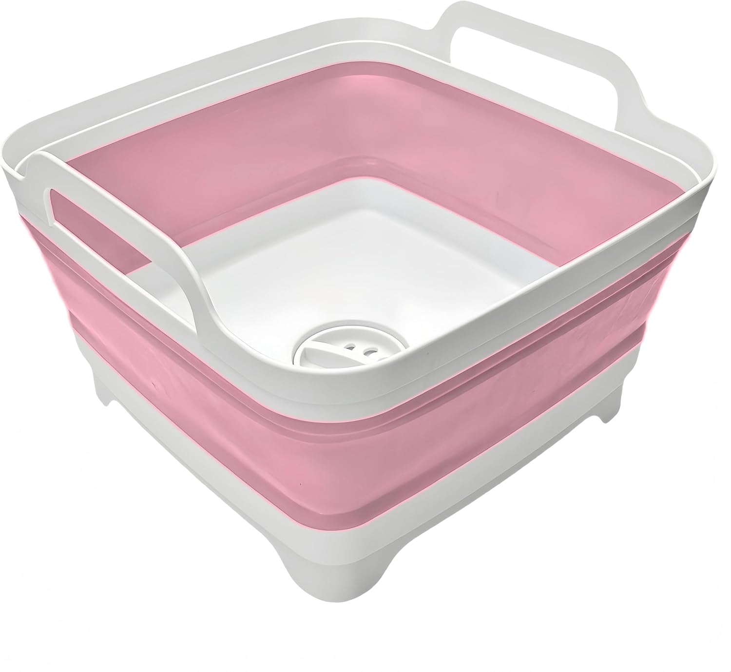 Collapsible Wash Basin 9L, Foldable Dish Tub with Drain Plug, Portable ...