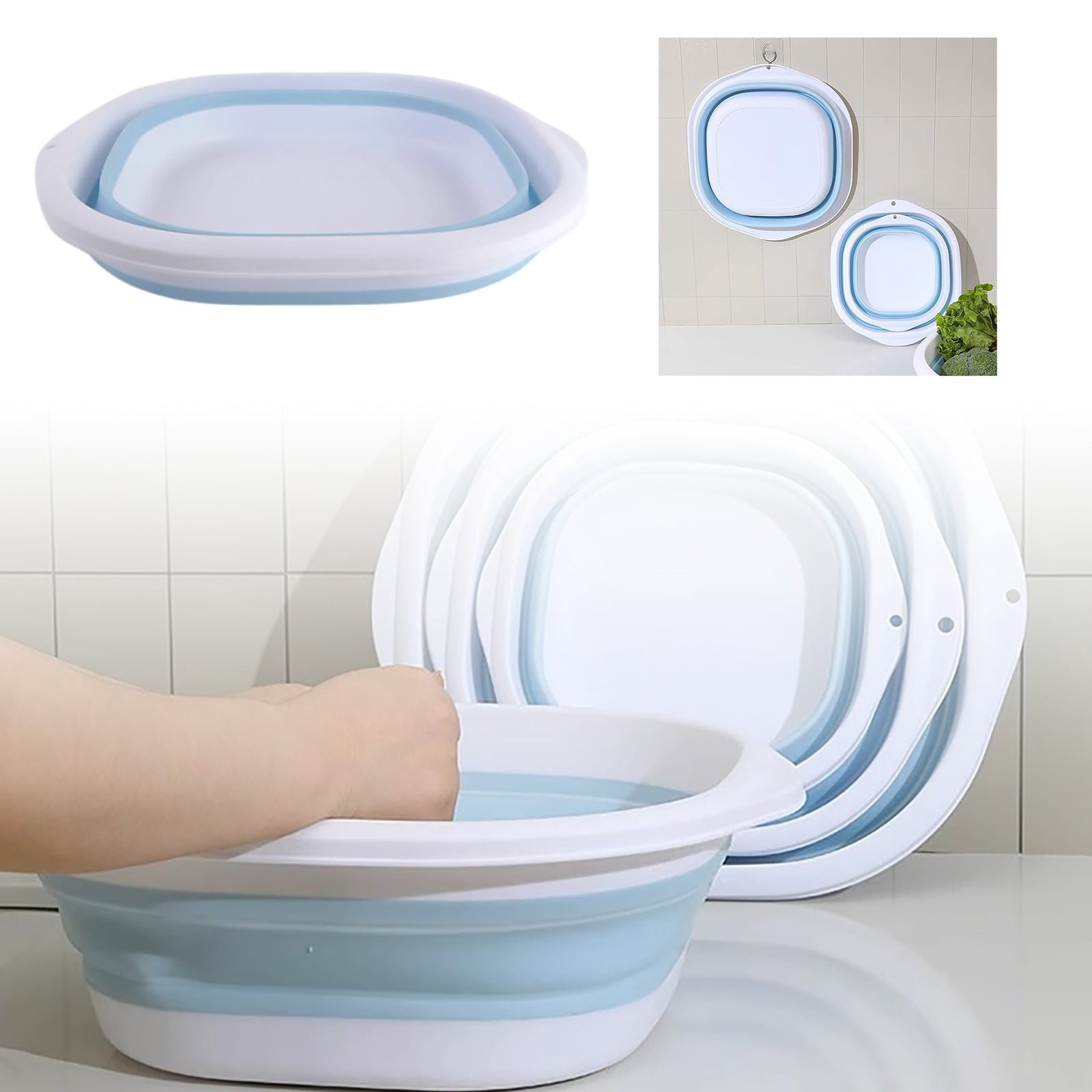 Collapsible Wash Basin - Large Portable Sink for Camping, Dishes ...