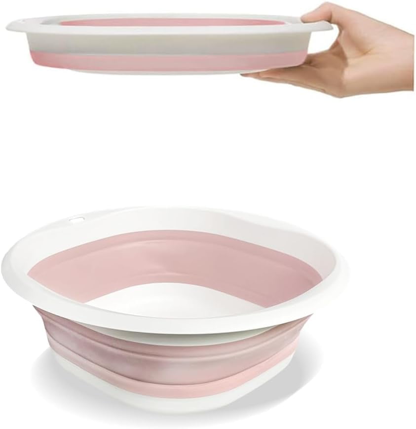 Collapsible Wash Basin, Plastic+TPR Buckets, Portable and Space Saving ...