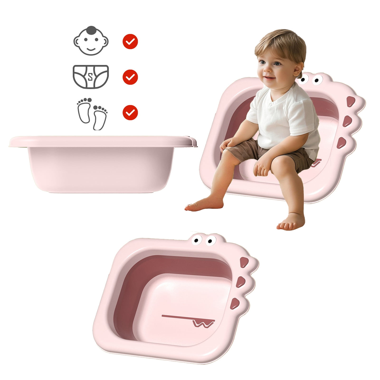 Collapsible Wash Basin Portable Baby Bottle Wash Basin Cute Cartoon ...