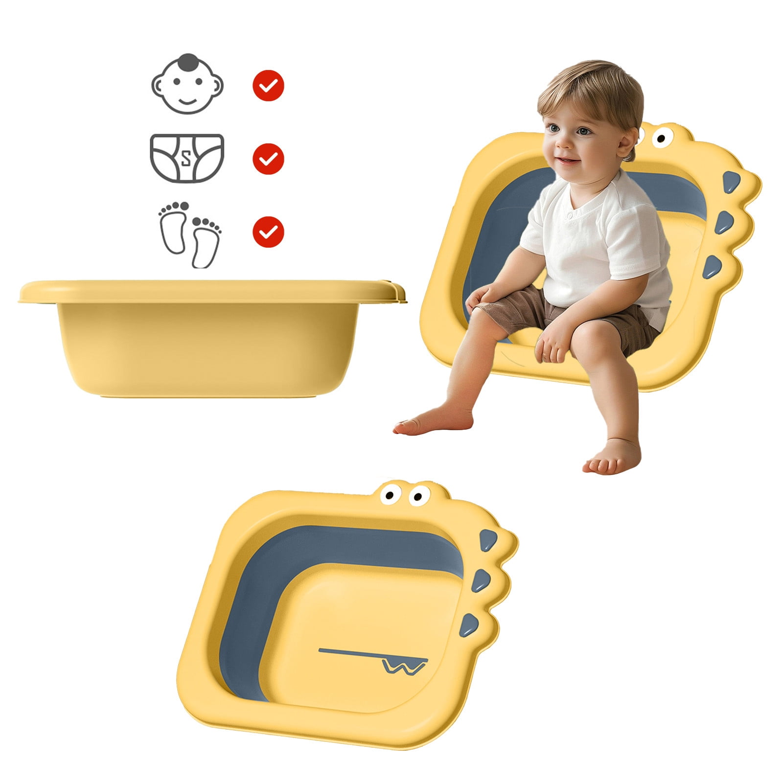 Collapsible Wash Basin Portable Baby Bottle Wash Basin Cute Cartoon ...