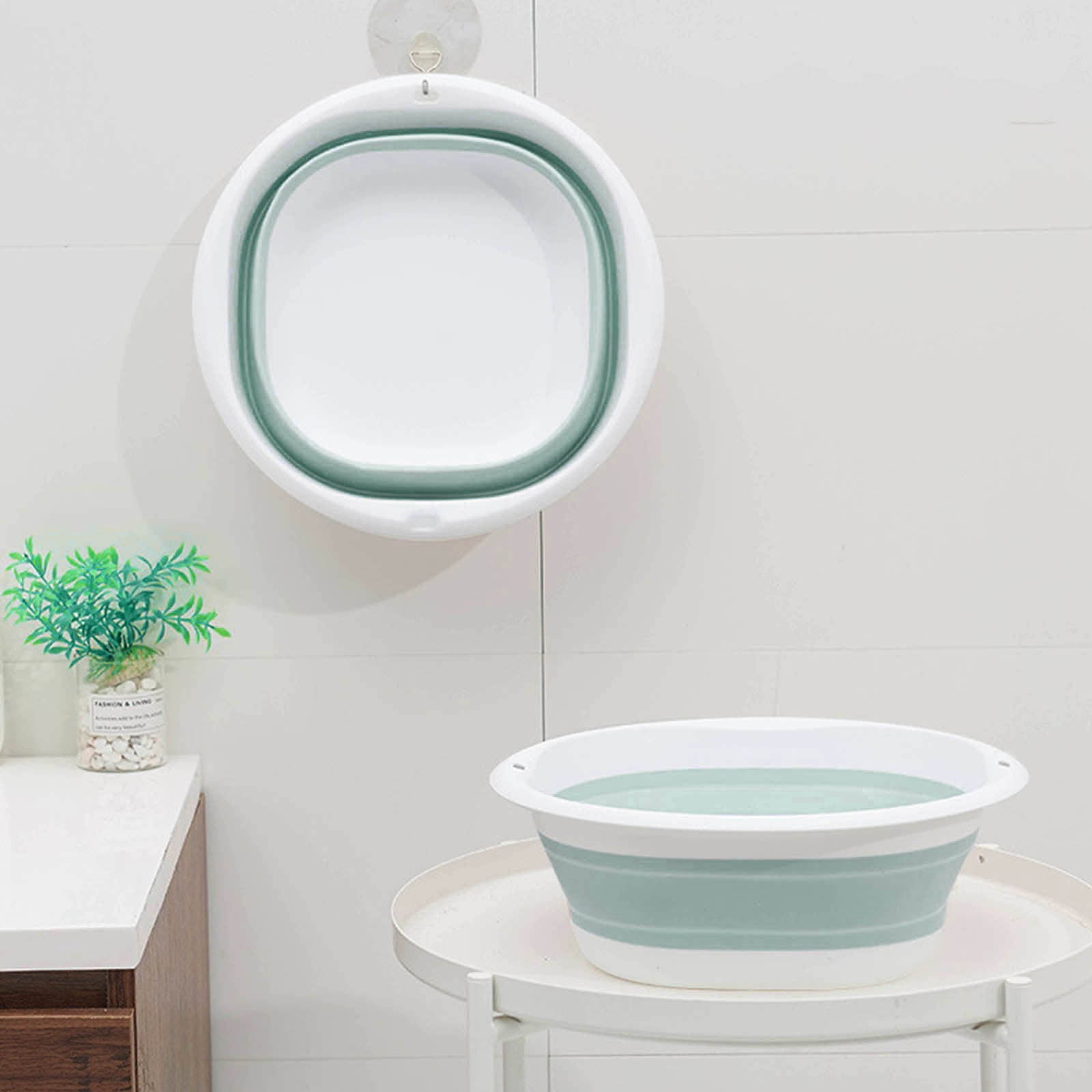 Collapsible Wash Basin Portable Laundry Basin Plastic Basket Multi ...