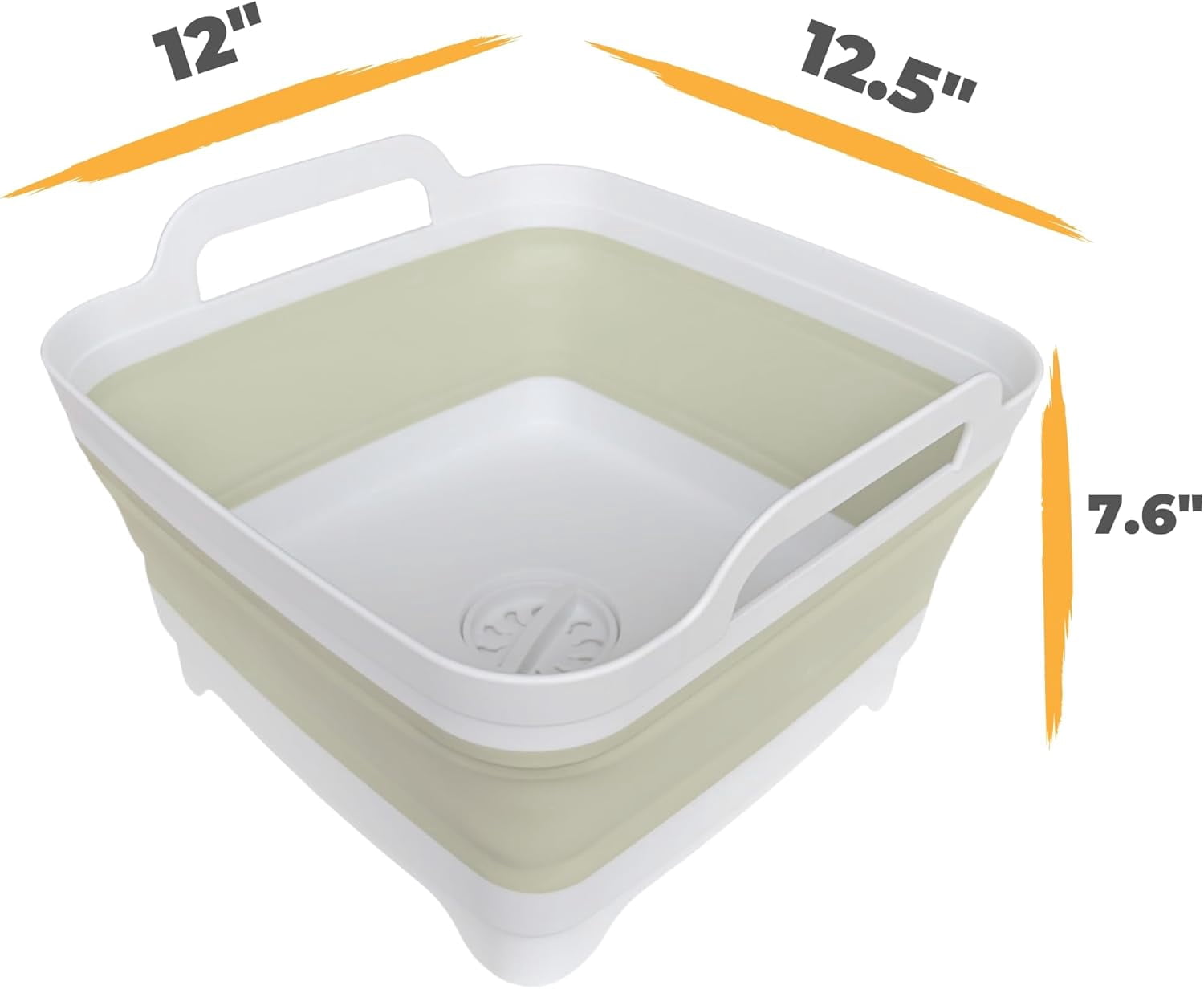 Collapsible Wash Basin for Bottles - 2.4 Gallons Portable Wash Bin for ...
