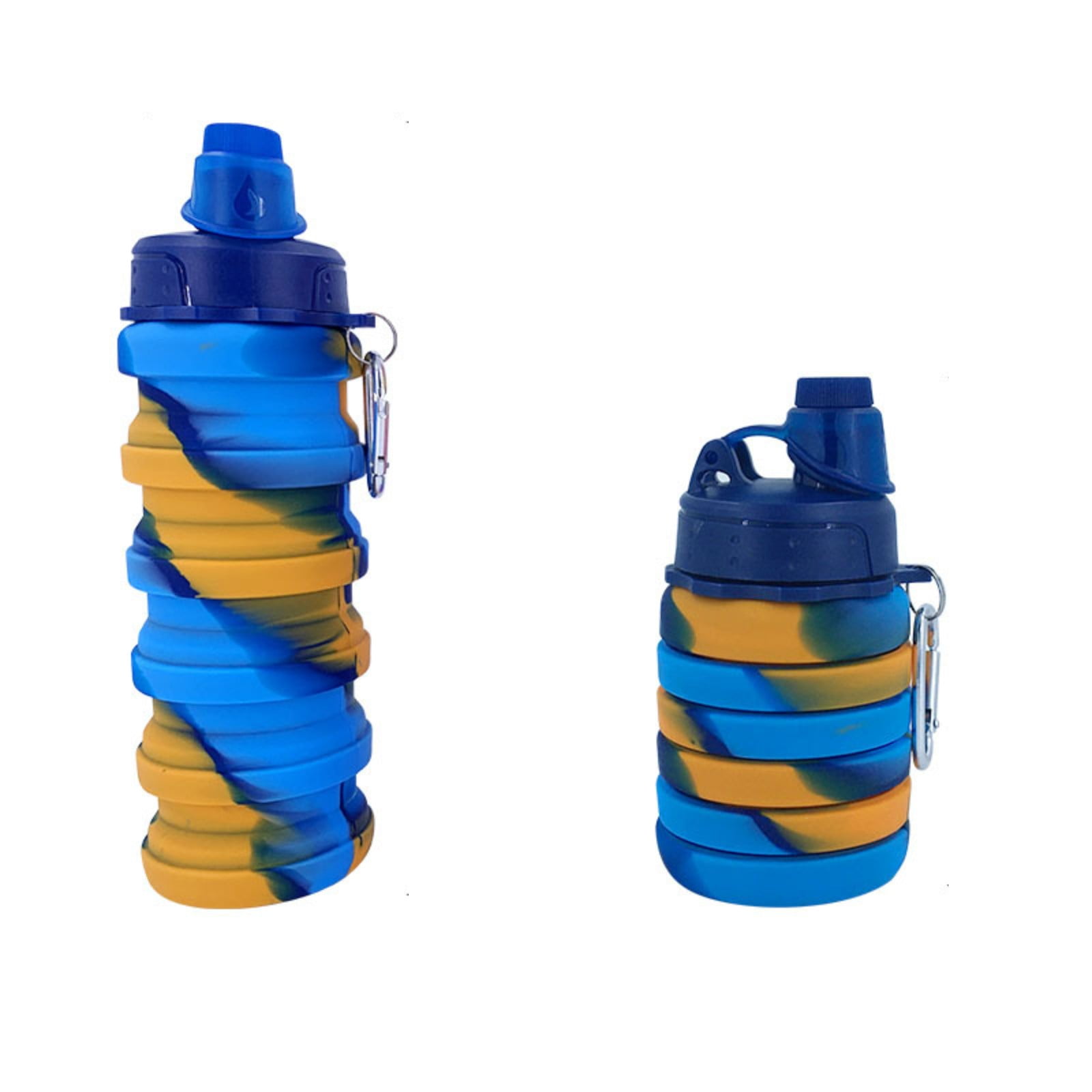 Collapsible Water Bottle 17oz - BPA-Free Silicone, Leakproof & Portable ...
