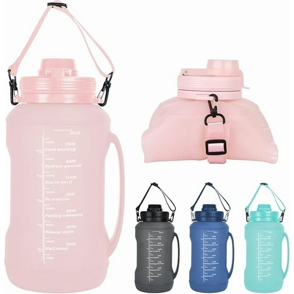 Collapsible Water Bottles, 2L/64OZ travel water bottle Bottle with ...