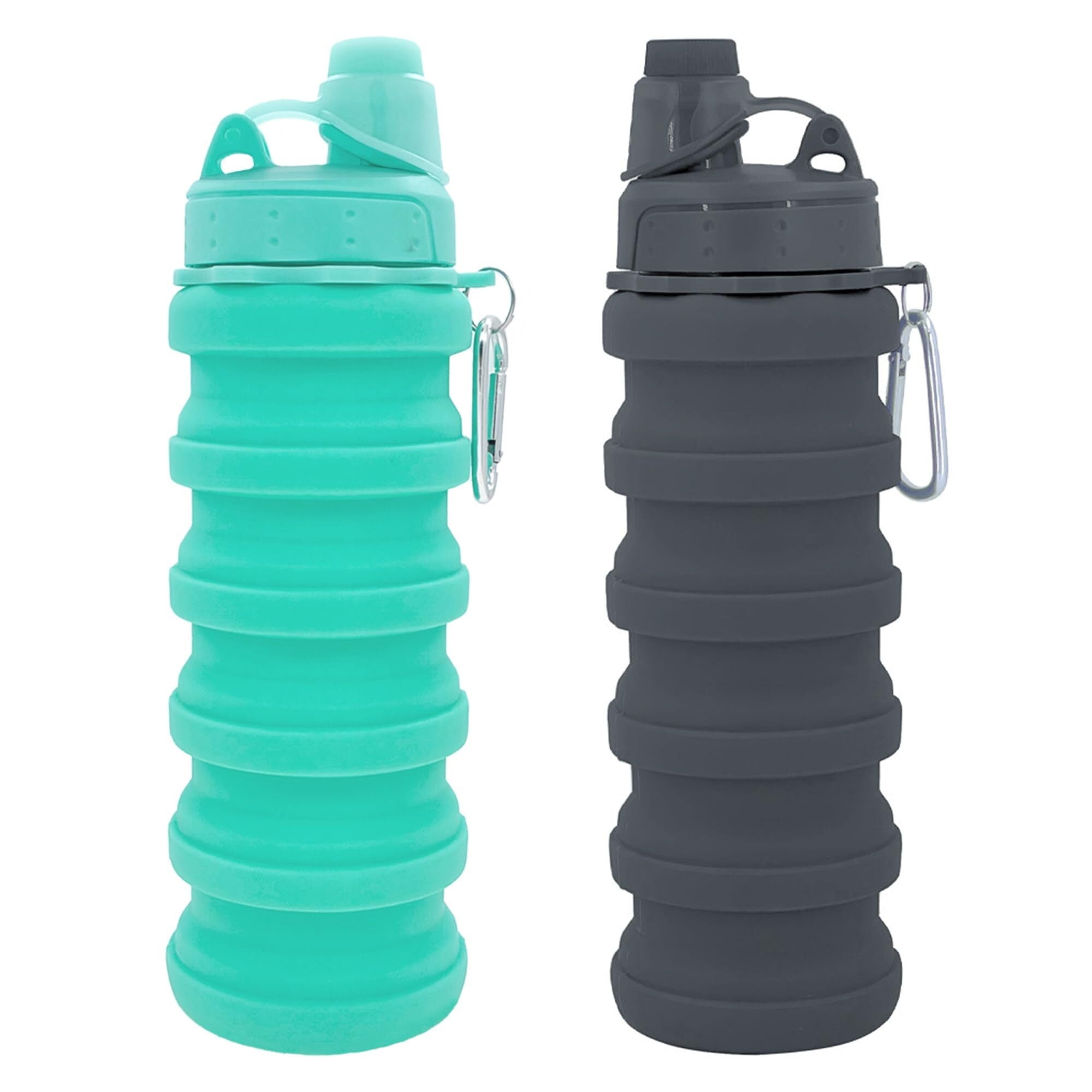 Collapsible Water Bottles Two Pack Travel Sports Portable Sport Water ...