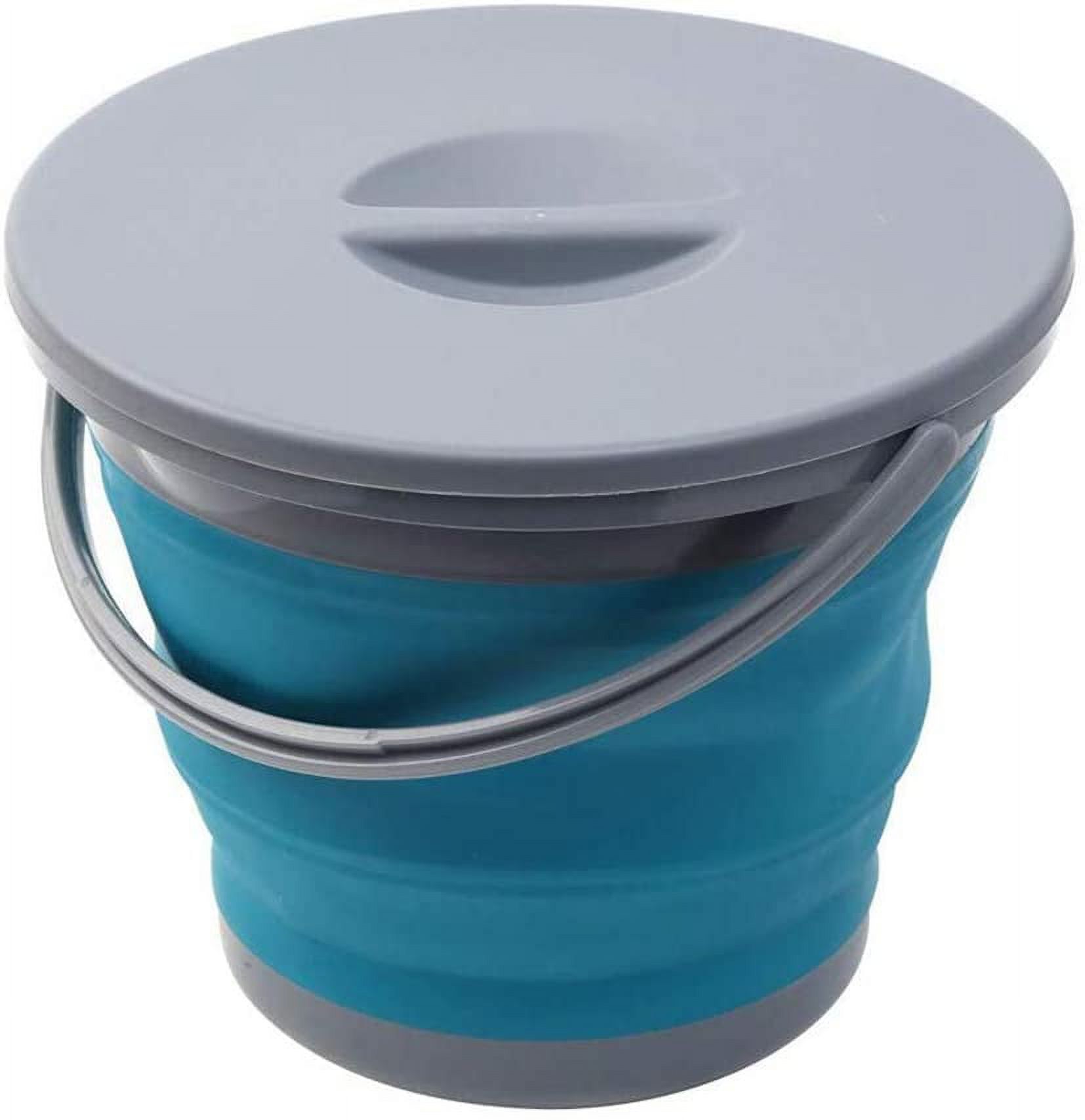 Collapsible Water Bucket with Locking Lid Multifunction Foldable ...