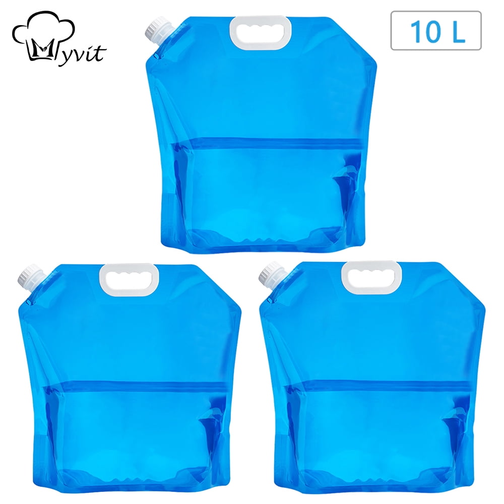MYVIT Collapsible Water Container Bag 3PCS, 2.6 Gallon, Freezable ...