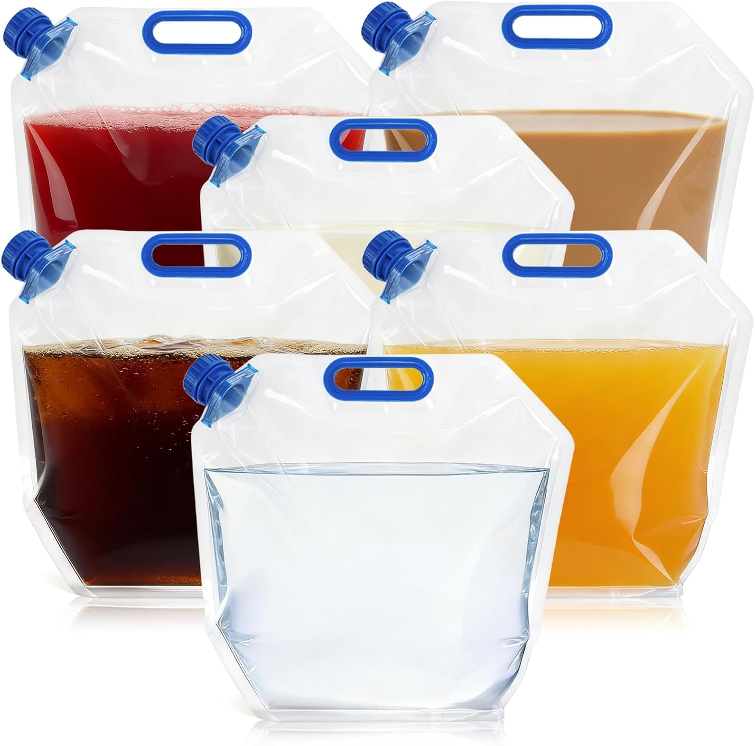 Collapsible Water Container Bag, Clear Plastic Foldable Storage Jug, No ...