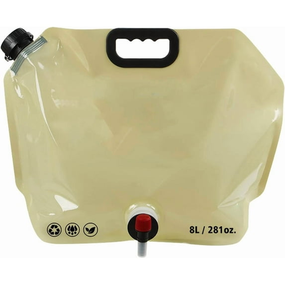 Collapsible Water Container with Spigot, BPA Free Water Storage Carrier ...