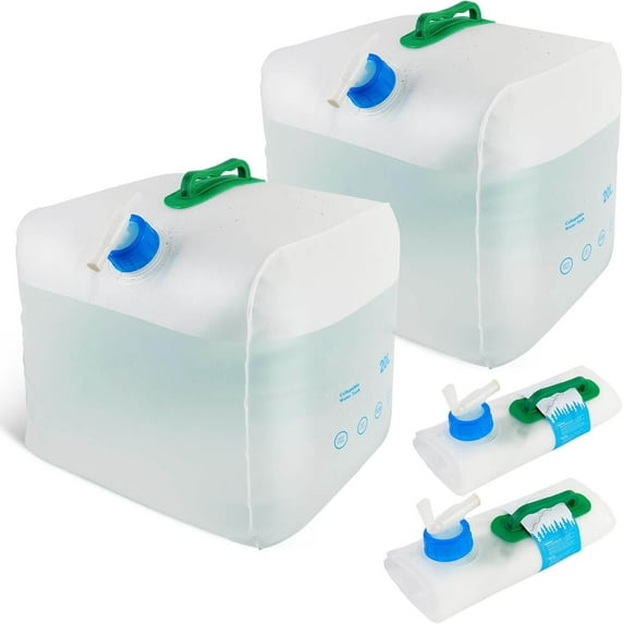 Collapsible Water Container with Spigot, BPA-Free Portable Water Cube ...
