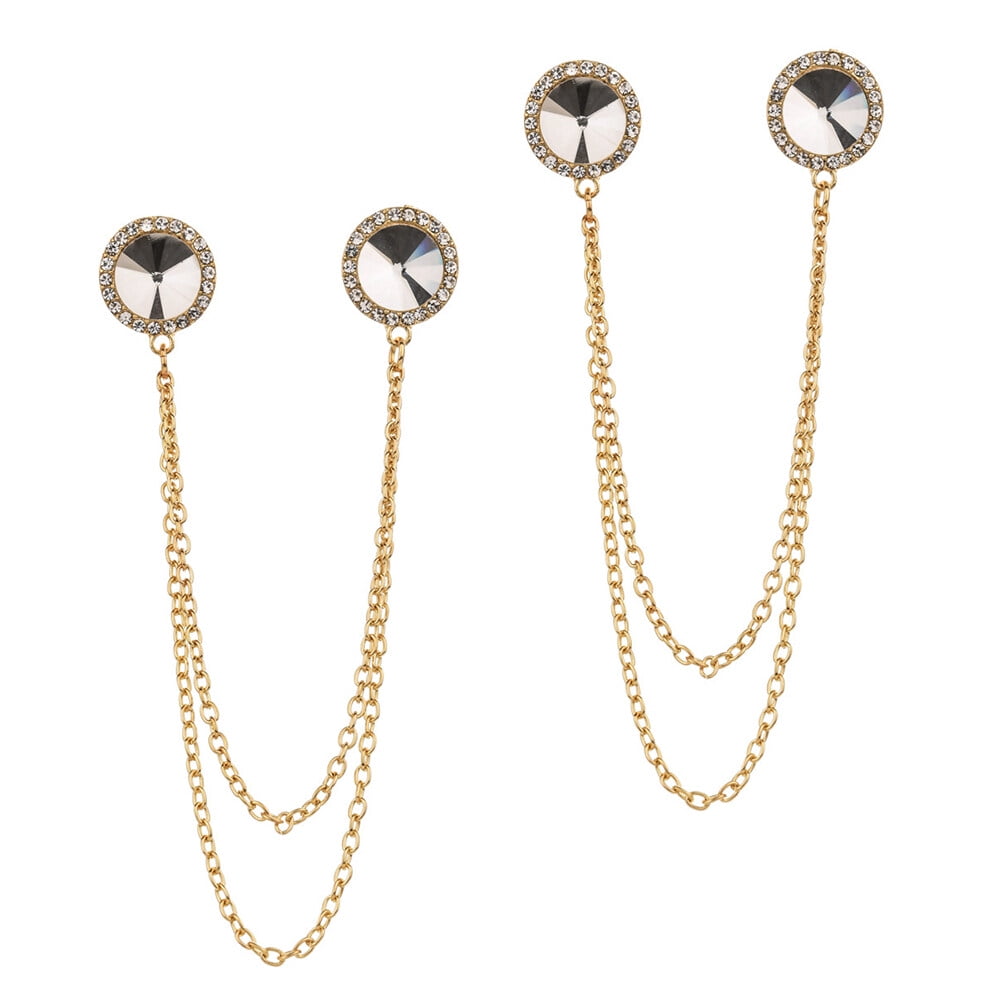 Collar Clip Cardigan Diamond Women Sweater Chain Clamp Clips Shawl ...
