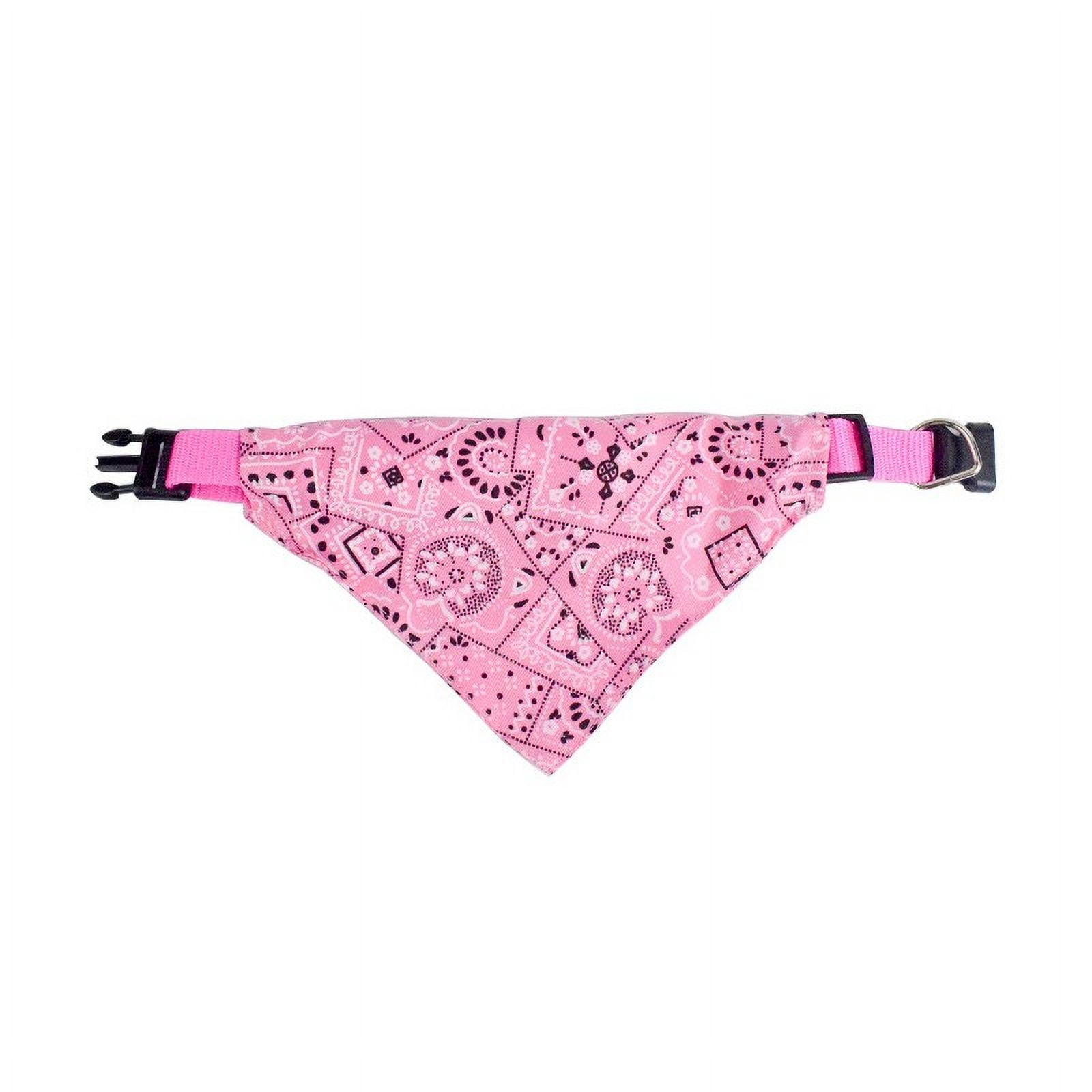 Collar For Small Dogs, Pet Printed Triangle Scarf, Pink Stretchable ...