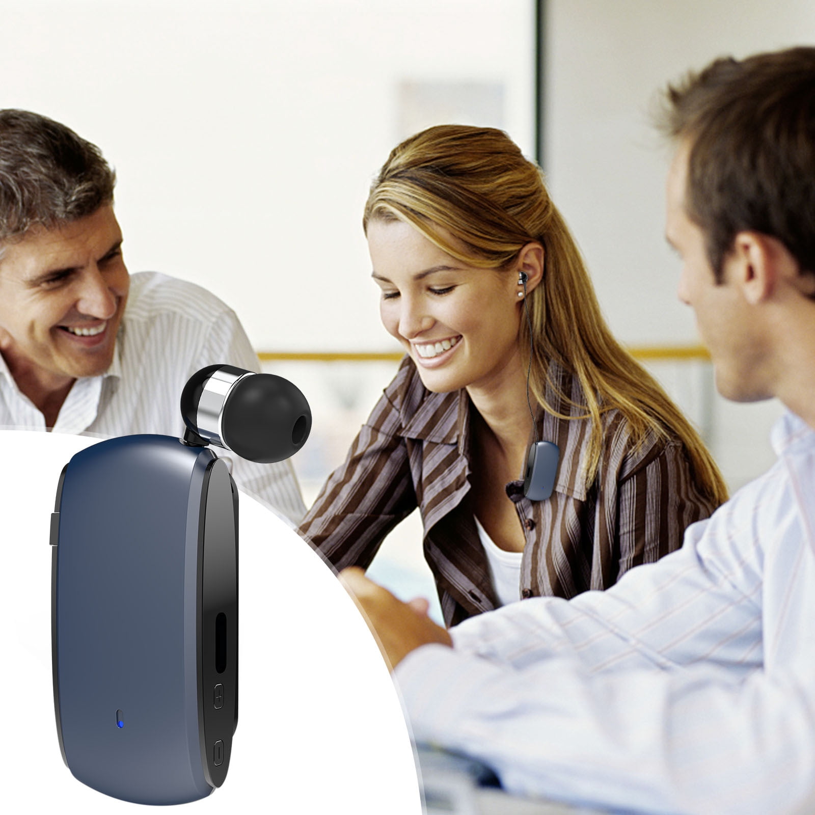 Collar Style Waterproof Bluetooth 5.3 Earbuds with Built-in Recorder,Clip-On Neckband Headphones ...