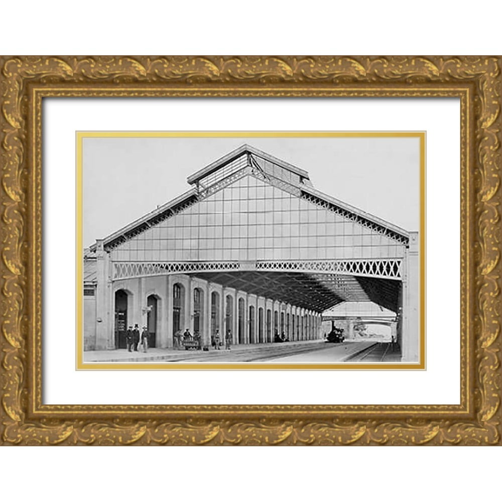 Collard, Auguste Hippolyte 18x13 Gold Ornate Wood Framed with Double ...