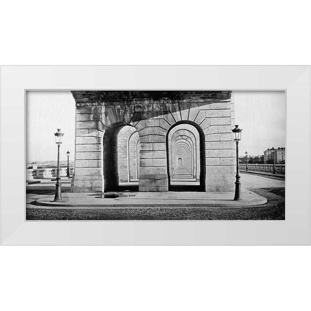 Collard, Auguste Hippolyte 24x14 White Modern Wood Framed Museum Art ...