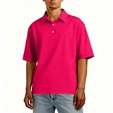 Collared Button-Down Polo Shirt for Men Wrinkle Free Lightweight ...