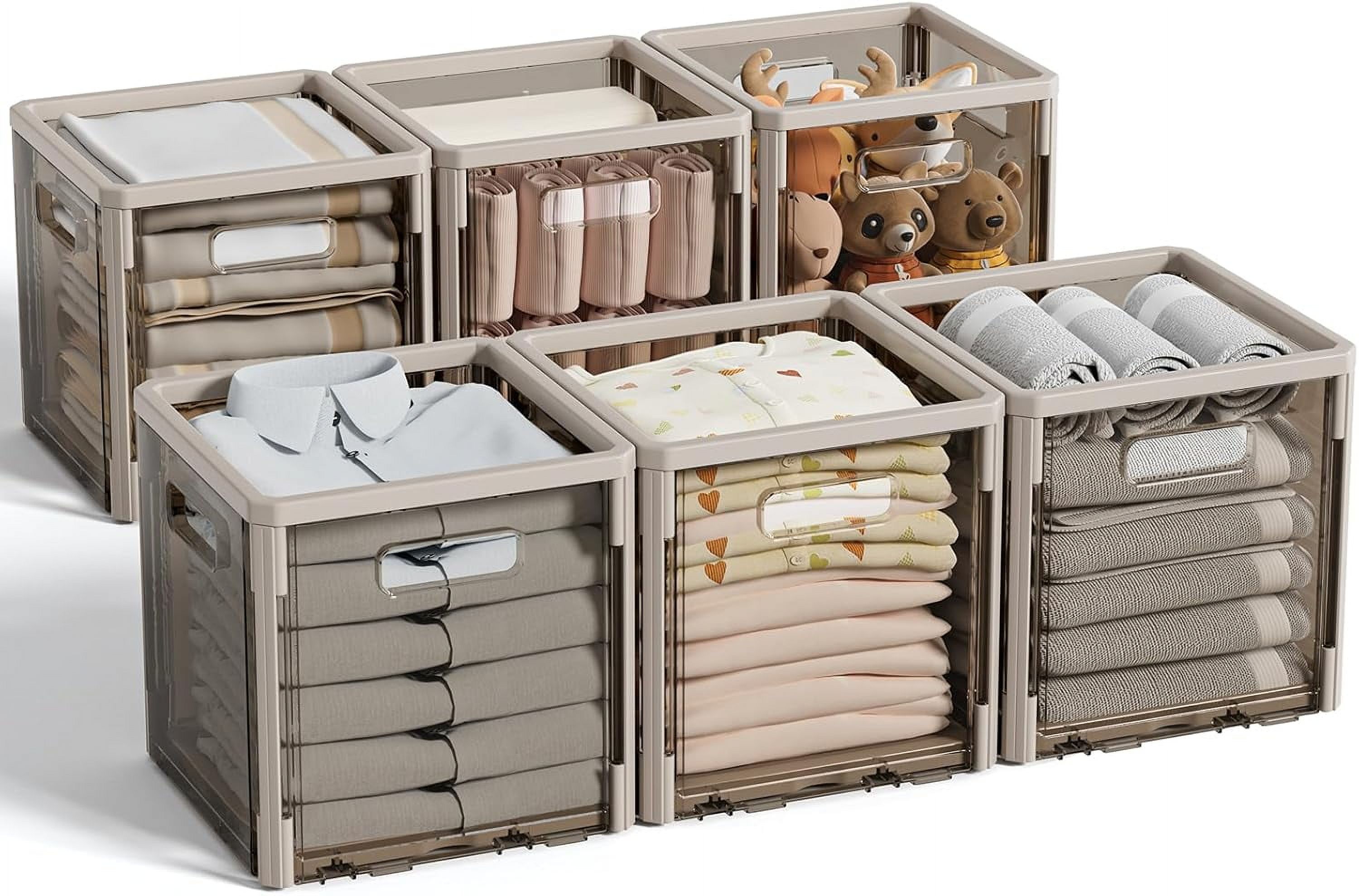 Collaspible Clothes Storage Cubes - Foldable Clothing Storage with ...