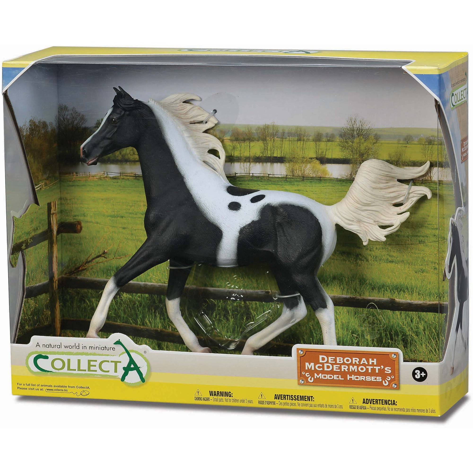 CollectA Half Arabian Stallion Pinto, 1:12 Scale in Window Box ...