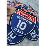 Collectable 1-pc, "HOUSTON 4" Interstate 10" Iron-On Embroidered Patch ...